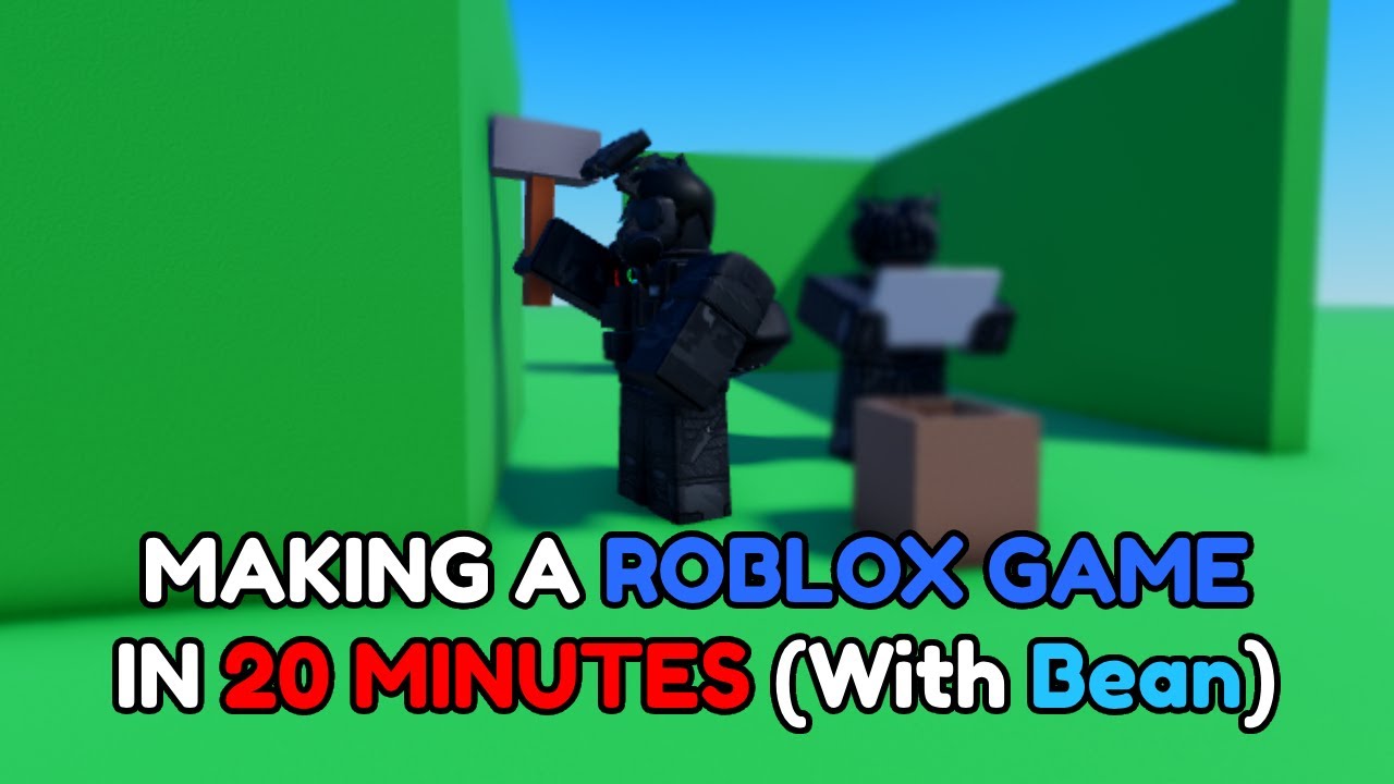 Making a roblox game in 20 MINUTES (with Bean) | Roblox Studio - YouTube