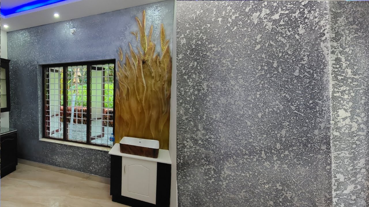 DINING AREA WALL TEXTURE WORK// #kerala #texture #painting - YouTube