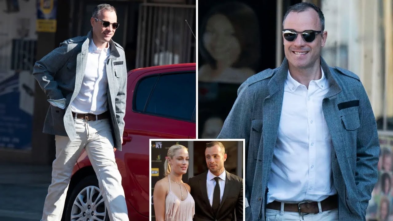 Girlfriend Sl@yer Oscar Pistorius seen smiling out & about. - YouTube