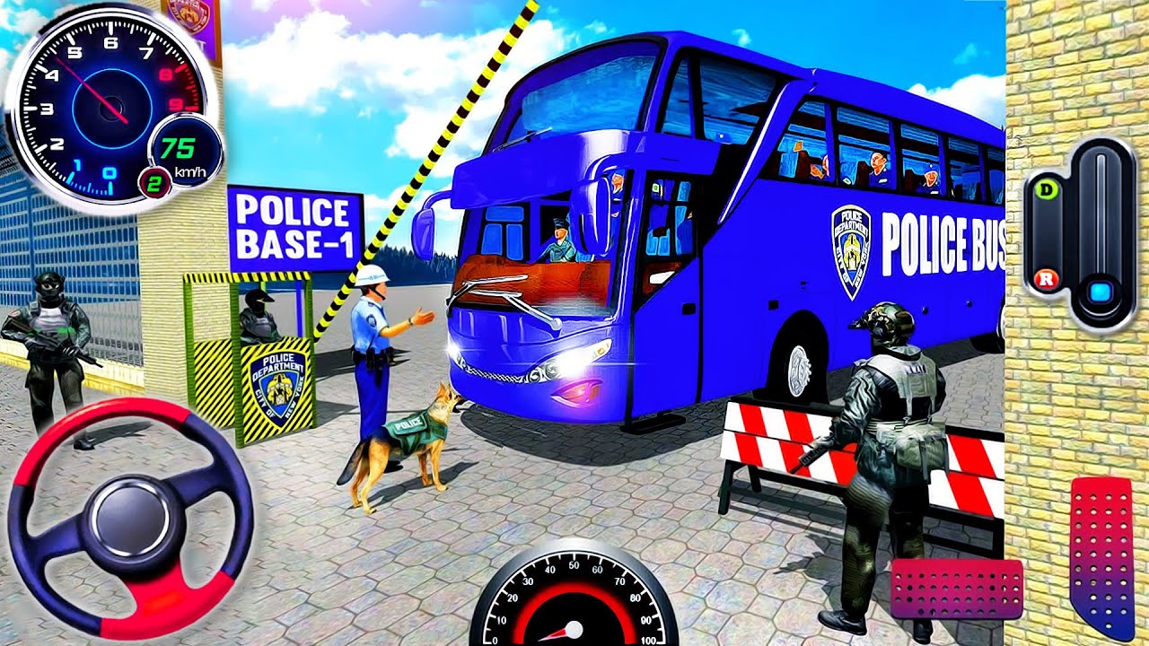US Police Bus Driving NEW Simulator - Off Road Transport Duty Driver 3D ...