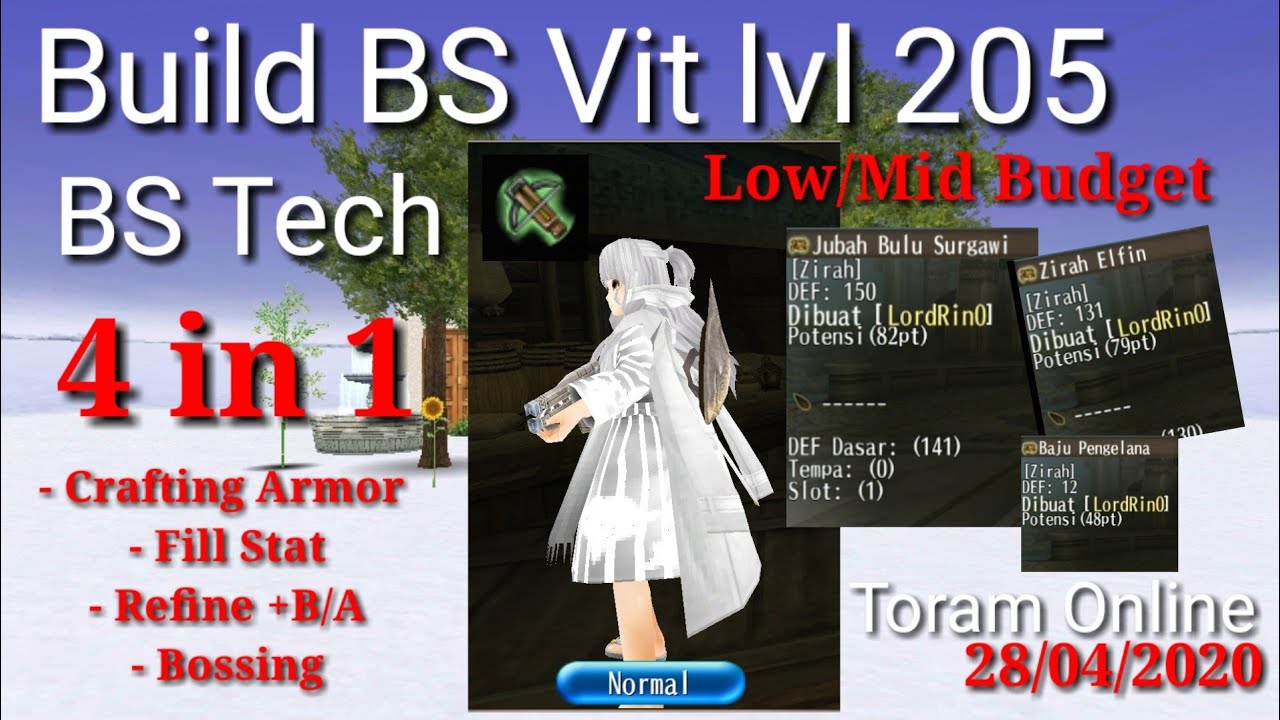 New Build BS Vit BS Tech For Crafting Armor Fill Stat Refine Bossing ...