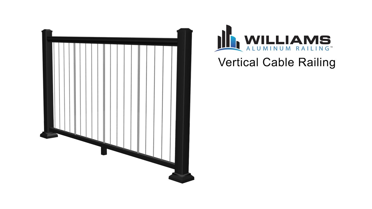 Williams Aluminum Railing | Vertical Cable Railing - YouTube