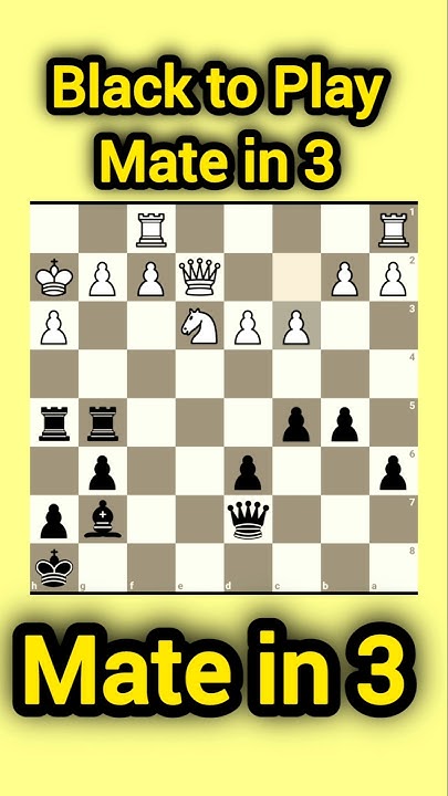 Tricky Chess Puzzle: Mate in 3 – Can You Spot It? #logicpuzzle #chessshorts #easypuzzles 🌼🌼 ...