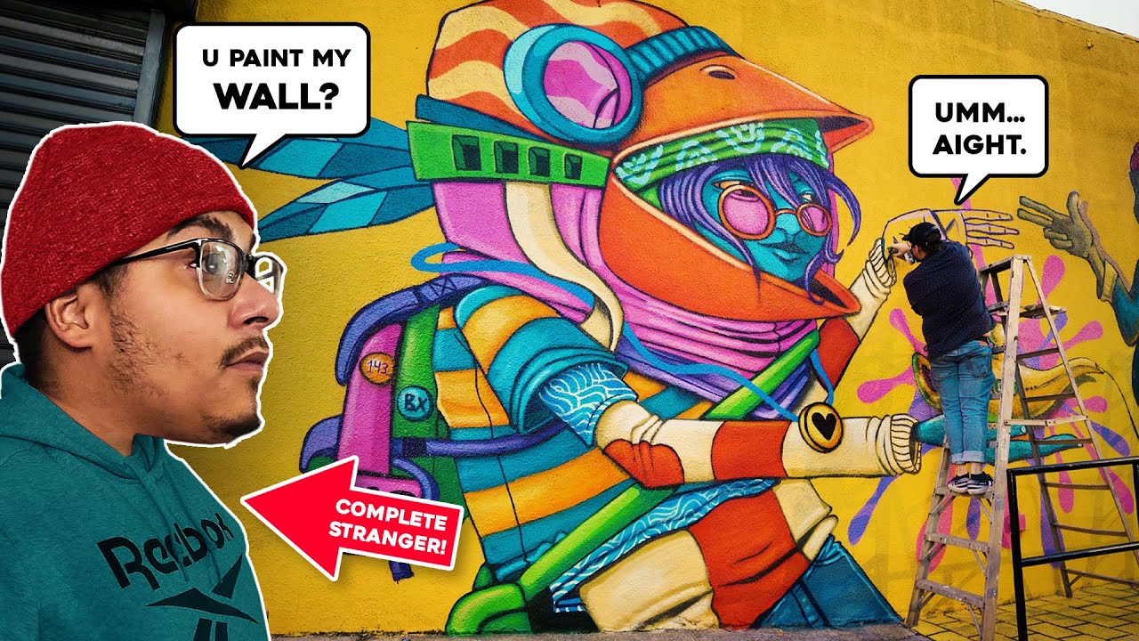 I Made a MURAL For A Random Guy I just met! - Ft. SLEW - YouTube