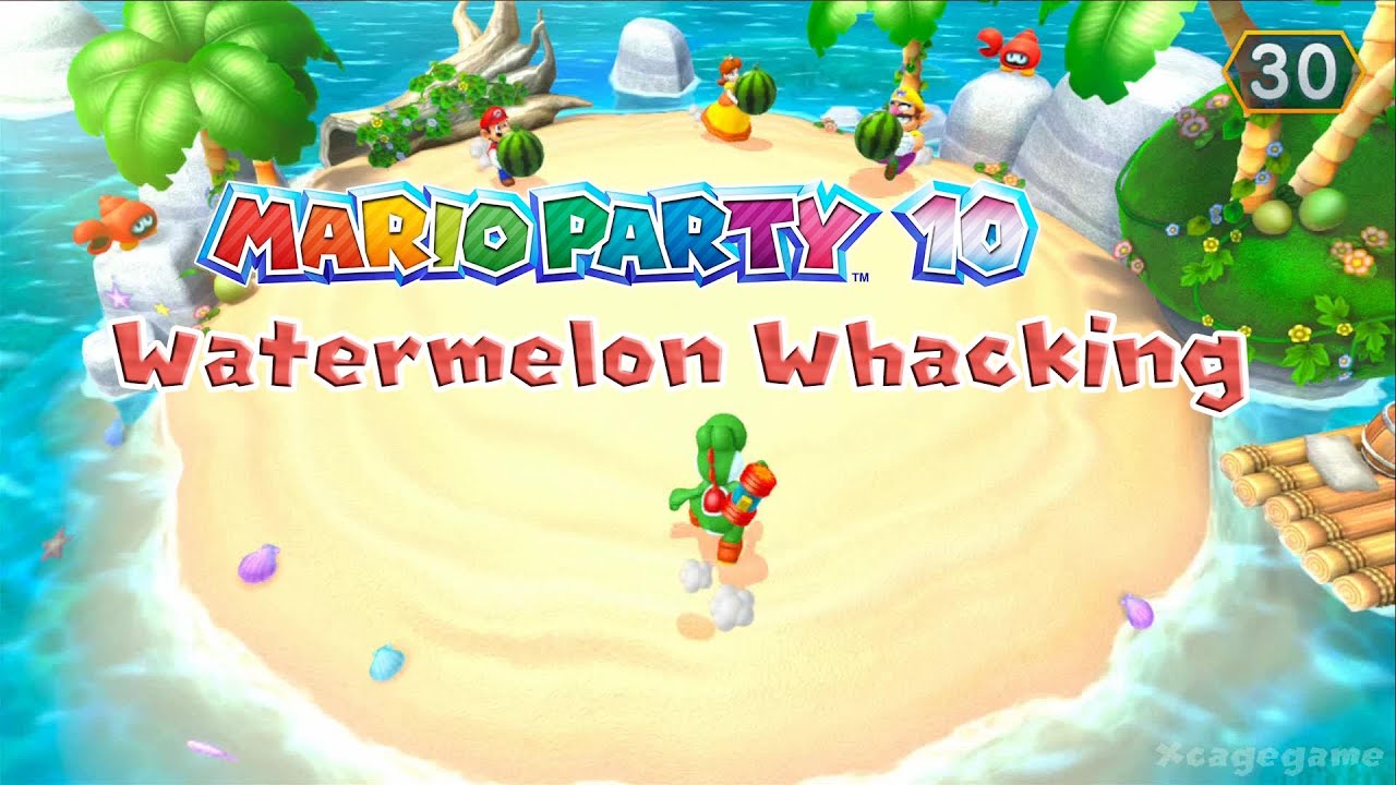 Mario Party 10 - Watermelon Whacking Minigame Gameplay [ HD ] - YouTube