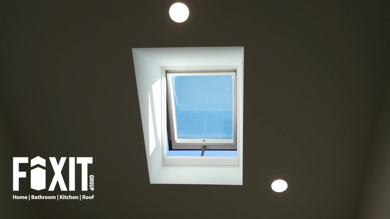 Velux Awning Skylight Roof Window installed by Fixit Group - YouTube