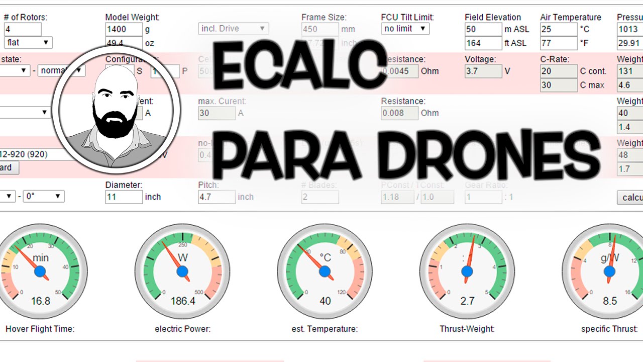 Tutorial de eCalc para Drones - YouTube