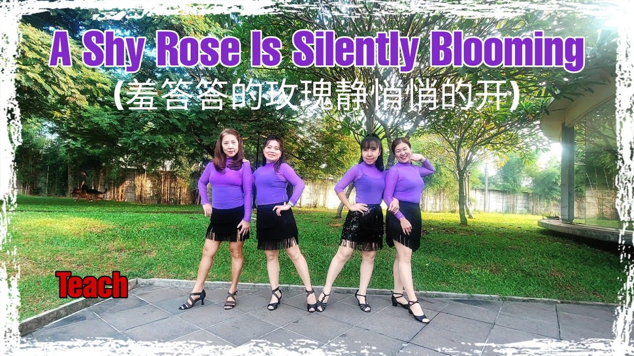 A Shy Rose Is Silently Blooming (羞答答的玫瑰静悄悄的开) Line Dance (Teach) - YouTube