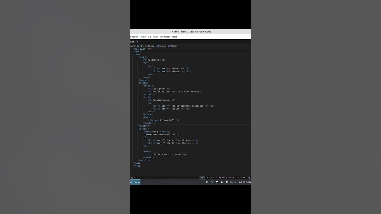 HTML 17b Preview 💻 Layout elements #html #html5 #html5tutorial #html5course - YouTube