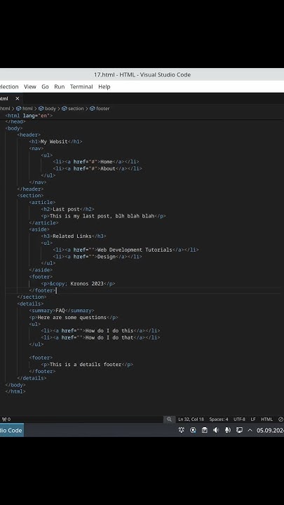 HTML 17b Preview 💻 Layout elements #html #html5 #html5tutorial #html5course - YouTube