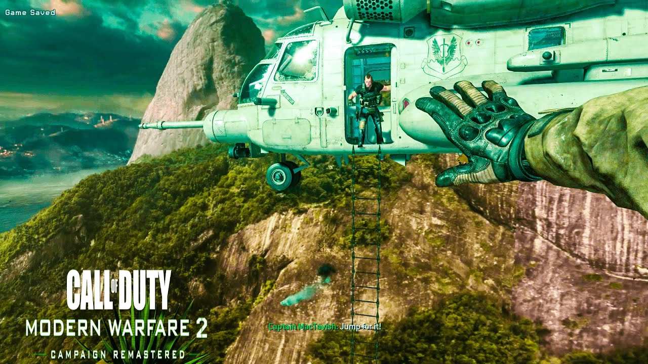 COD MW 2 Remastered - Escape From Villagers | Jump To Helicopter ...