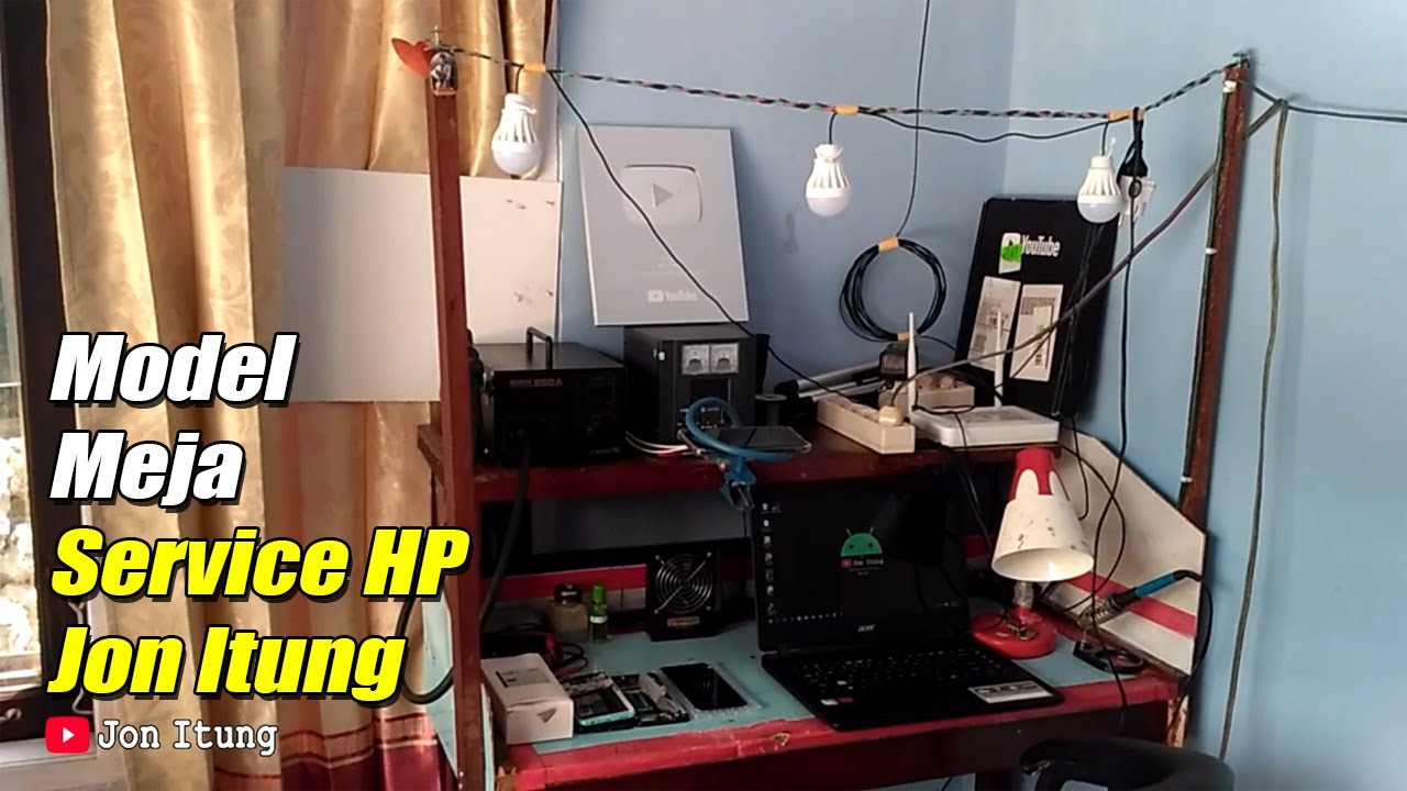 Model Meja Service HP Jon Itung - YouTube