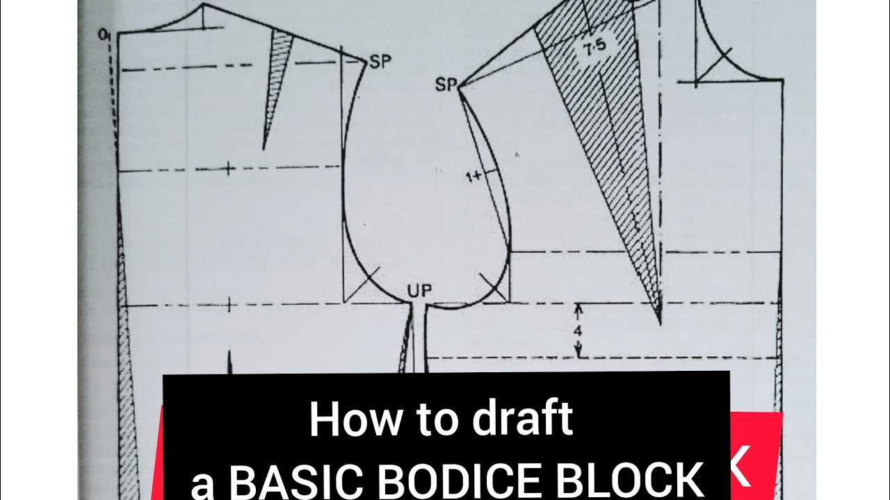 HOW TO DRAFT A BASIC BODICE BLOCK PATTERN/sew #basicbodiceblock# ...