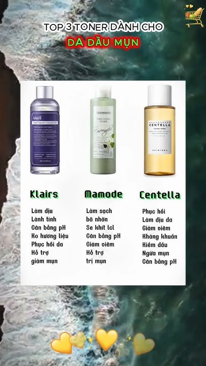 top 3 toner dành cho da dầu mụn #lamdep #chamsocda #myphamchinhhang #review #reviewmypham - YouTube