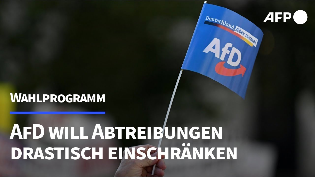 Wahlprogramm: AfD will Abtreibungen drastisch einschränken | AFP - YouTube