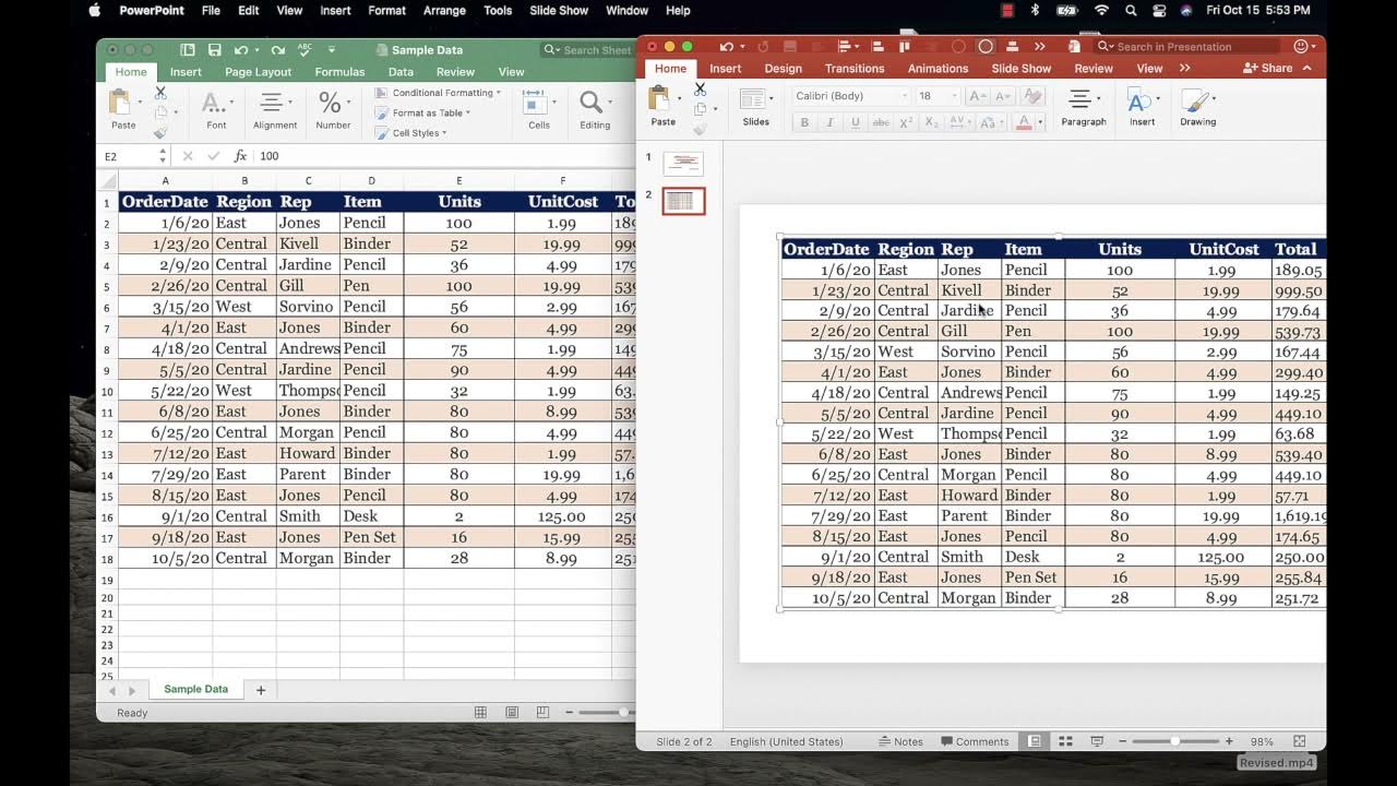 Inserting Excel Spreadsheet into PowerPoint #excel #powerpoint - YouTube