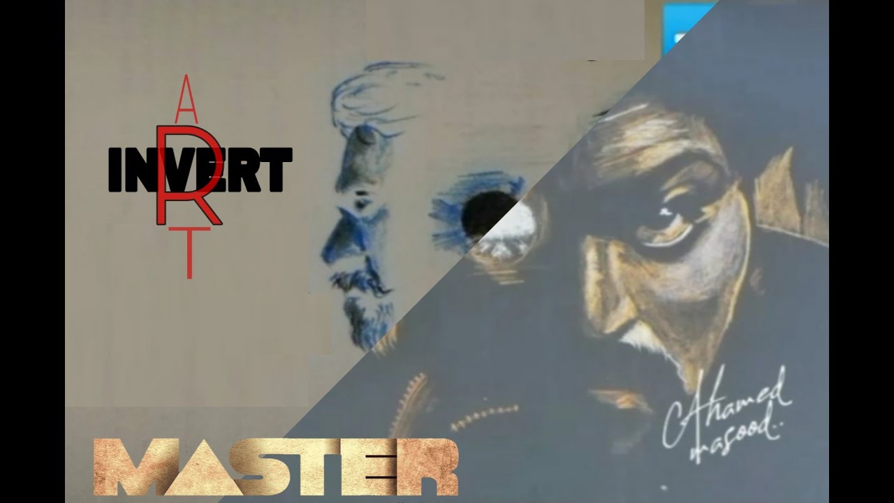 How to draw a inverted art | invert art master vijay| m24artz #master # ...
