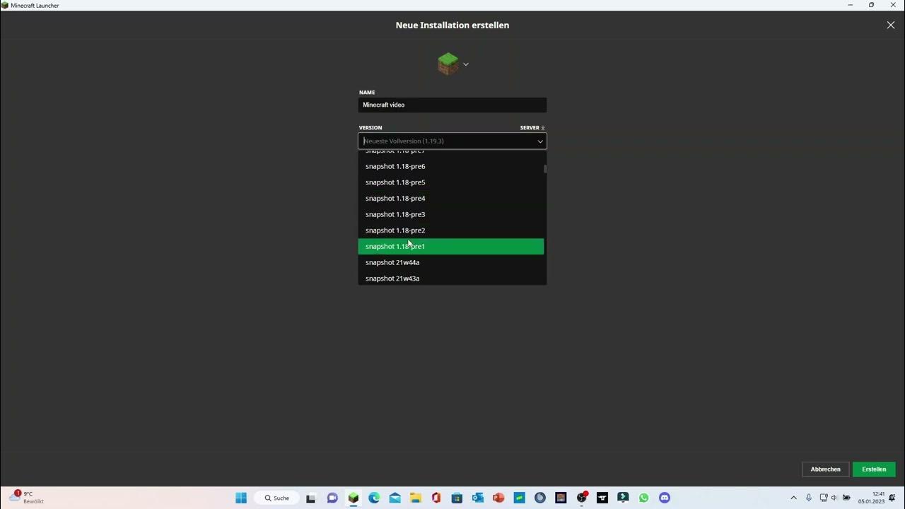 Minecraft Java version ändern - YouTube