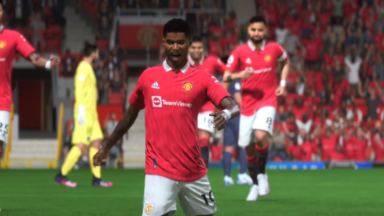 FIFA 23 PS5 - Anthony magic sets up Rashford goal - YouTube