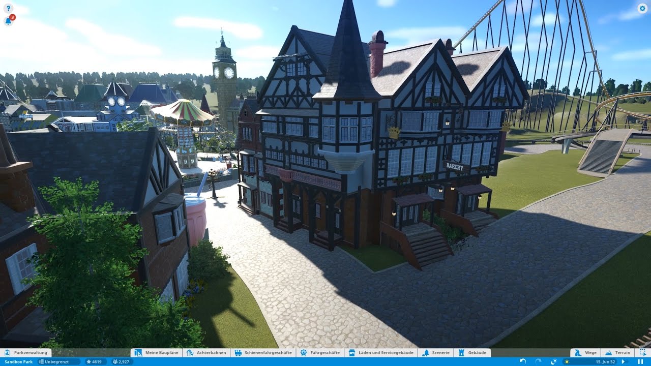 Planet Coaster Speedbuild #1 - English Timber Frame Building - YouTube