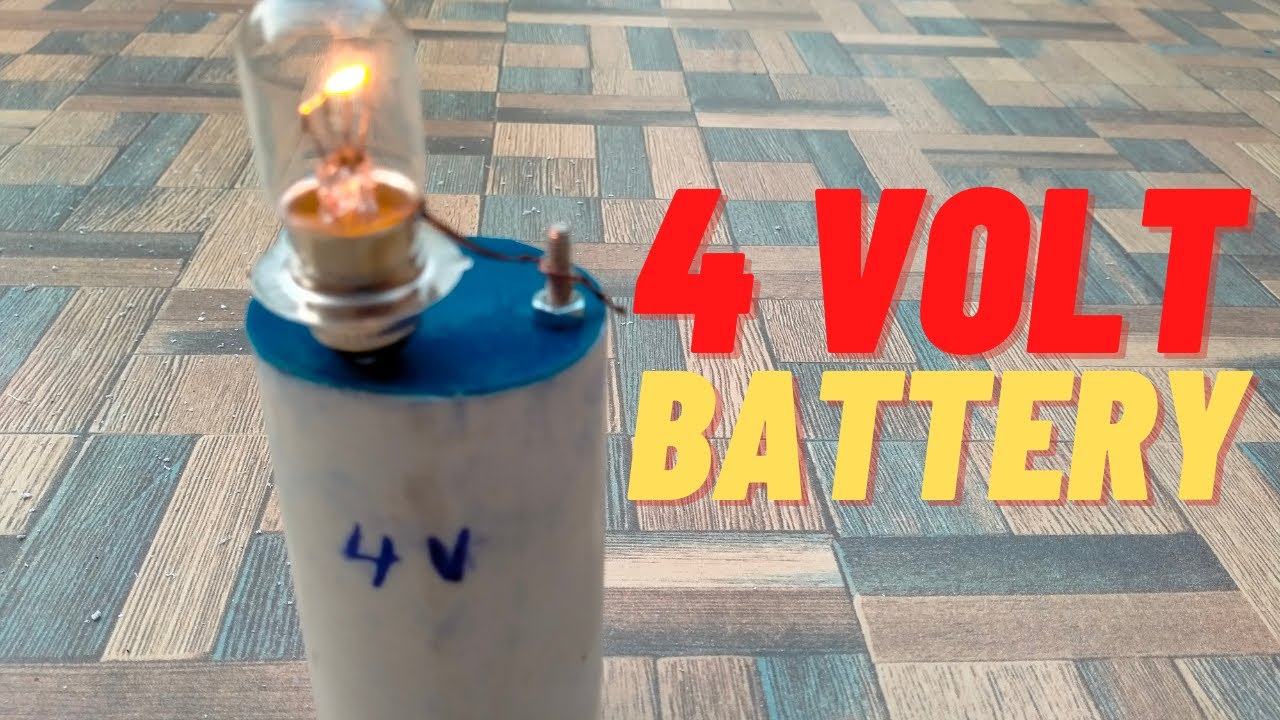how to make a 4 volt battery at home - YouTube