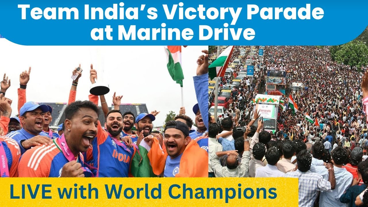 Team India victory parade LIVE from Marine Drive, Mumbai | Victory ...