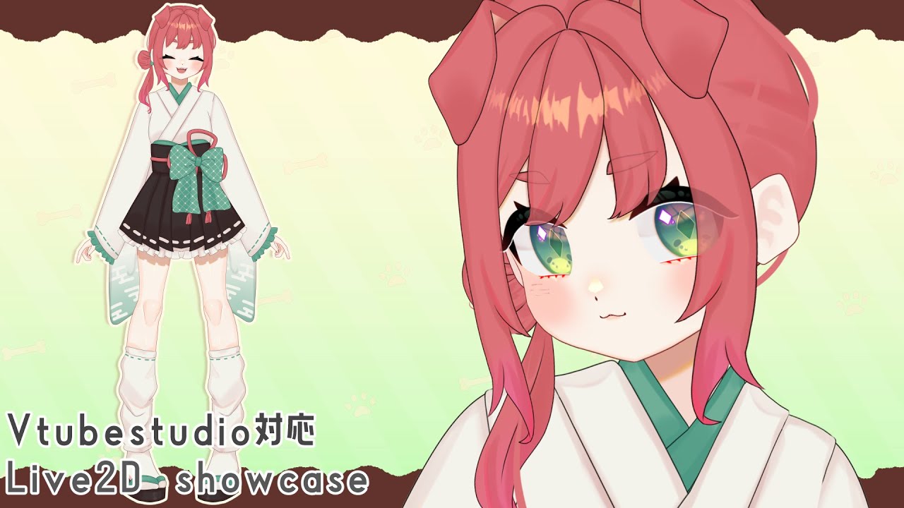 【Live2D showcase】和風×犬モチーフ モデルサンプル【VTube Studio推奨】 - YouTube