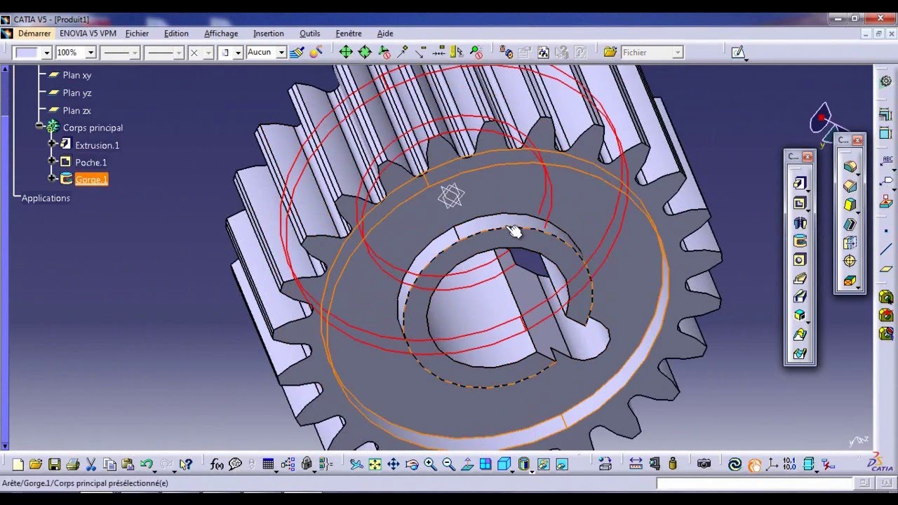 Conception & préparation usinage roue dentée - YouTube
