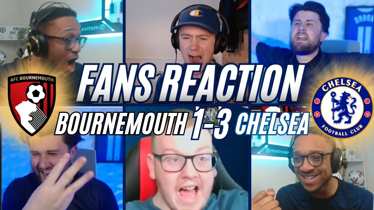 CHELSEA FANS REACTION TO FINALLY WINNING AGAIN! 3-1 AGAINST BOURNEMOUTH ...