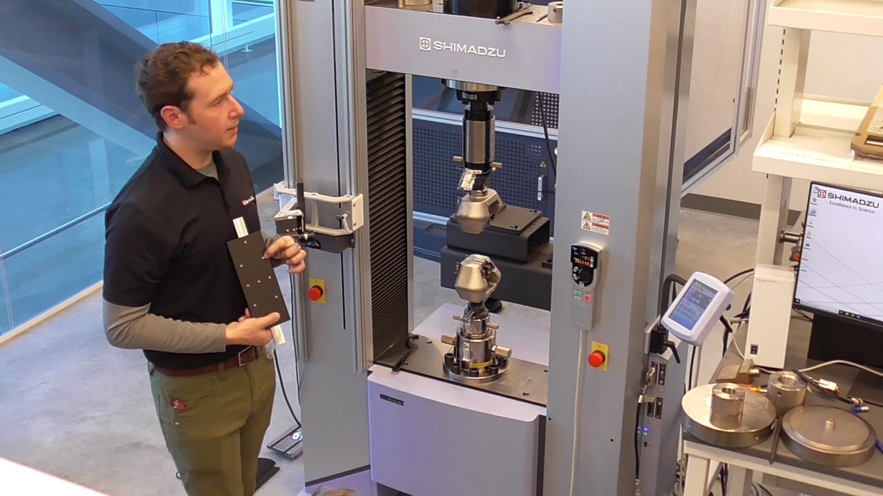 Shimadzu Universal Test Frame - Using Smaller Grips and Optical ...