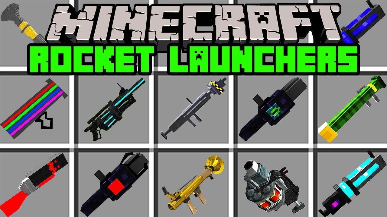 minecraft techguns mod only rocket launcher - YouTube