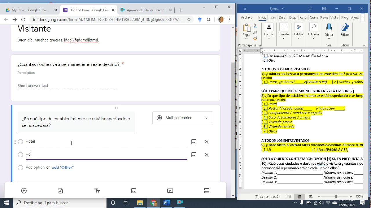Diseño de cuestionarios en línea con Google Forms - YouTube