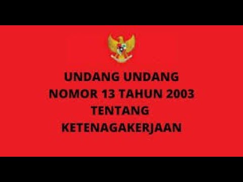 Undang-undang nomor 13 tahun 2003