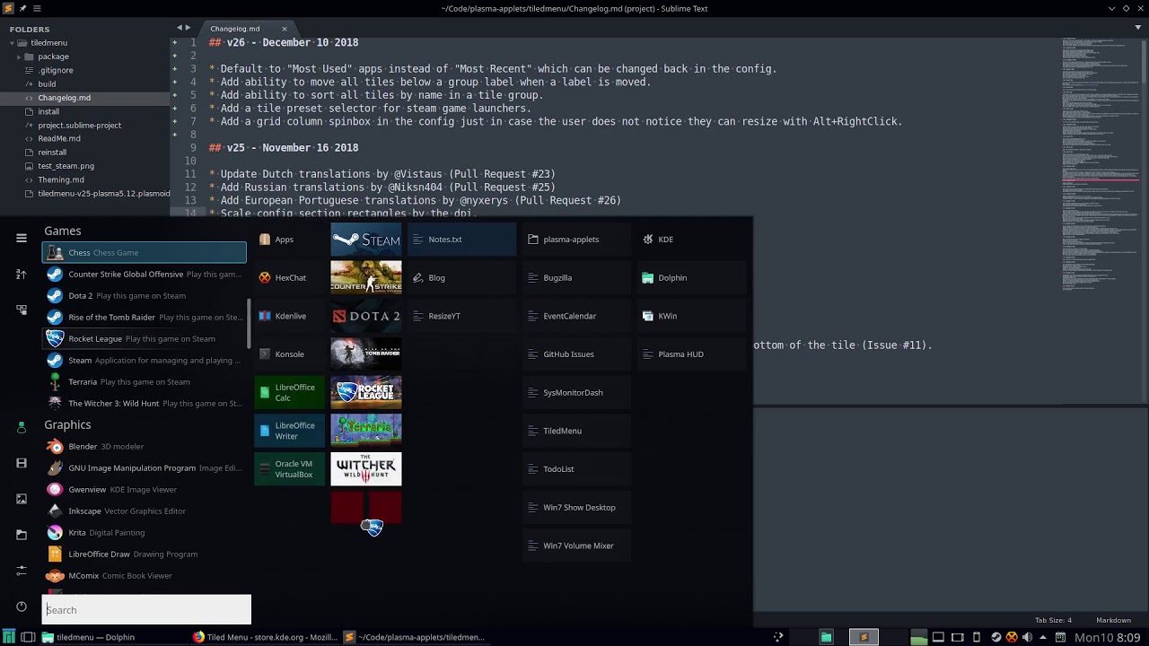 [Tiled Menu] v26 Update - YouTube