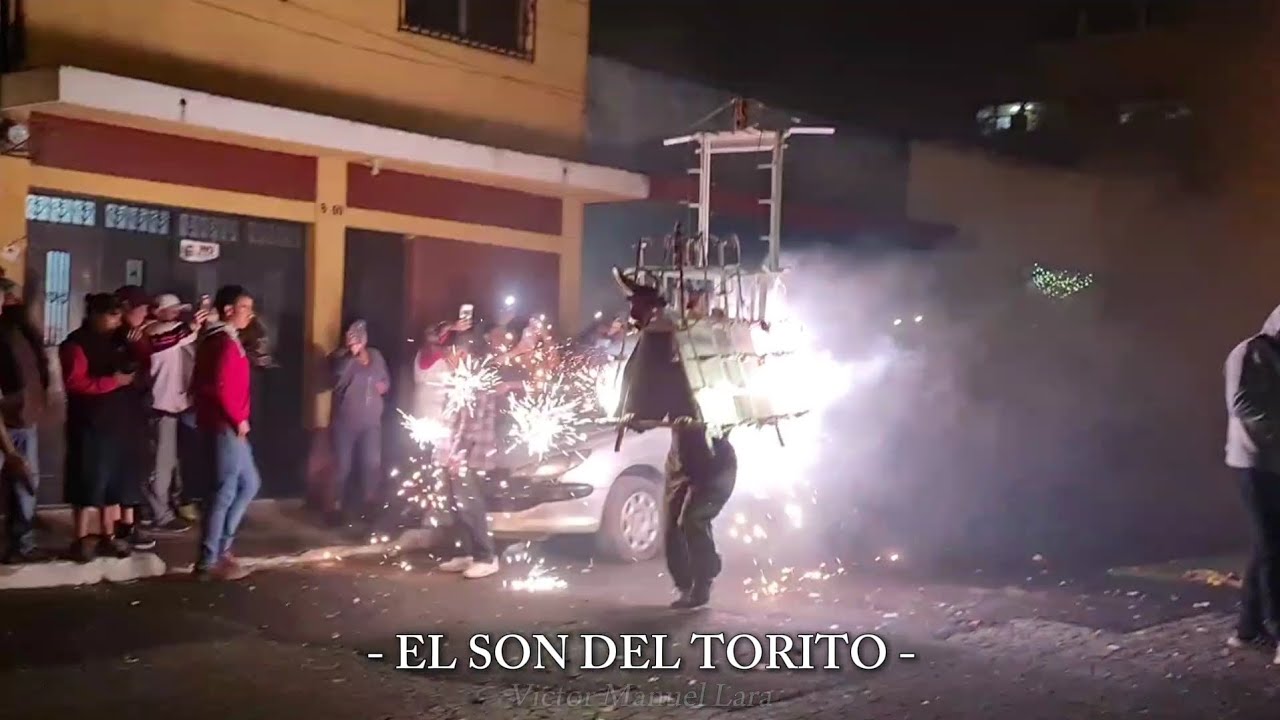 QUEMA DE TORITO, LUCES Y CUETES para la Procesión de la Inmaculada ...
