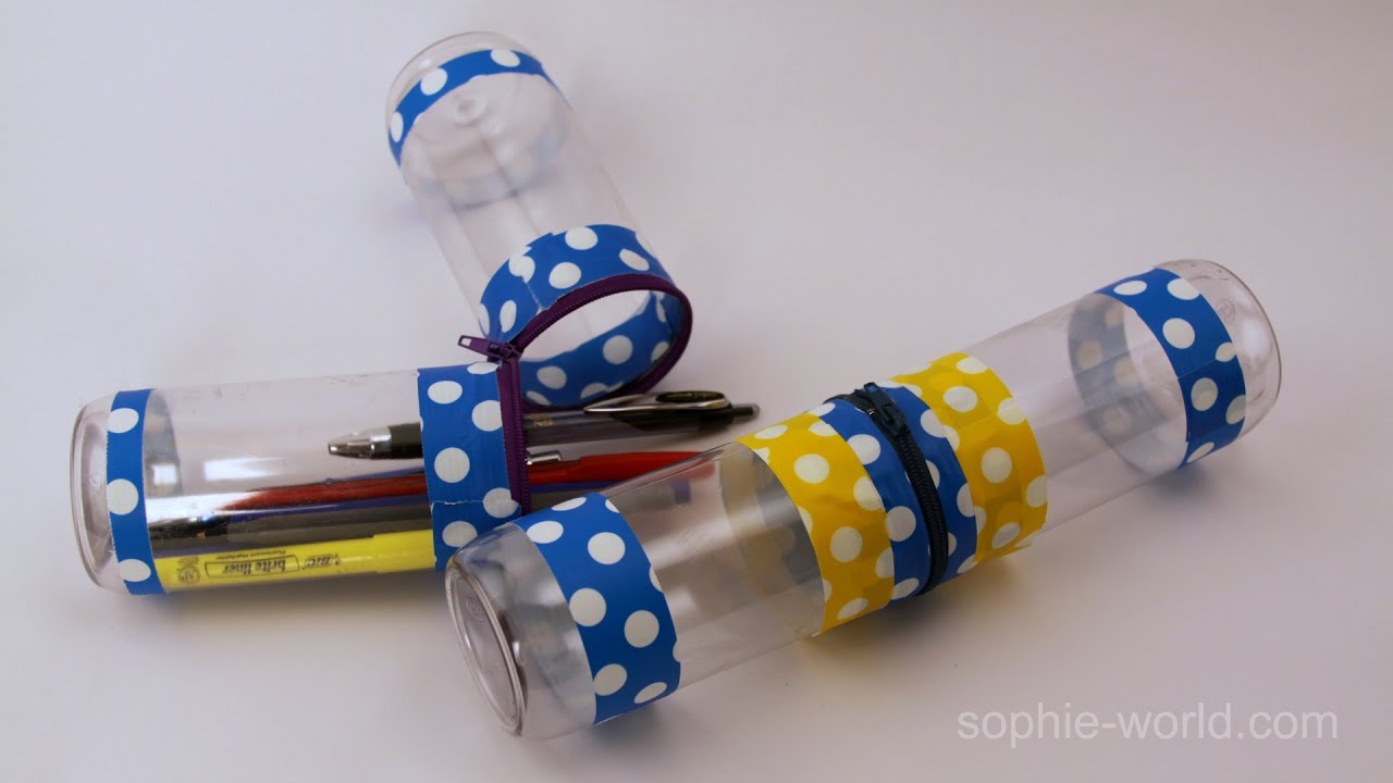 How to Make a Pencil Case from a Recycled Water Bottle | Sophie's World ...