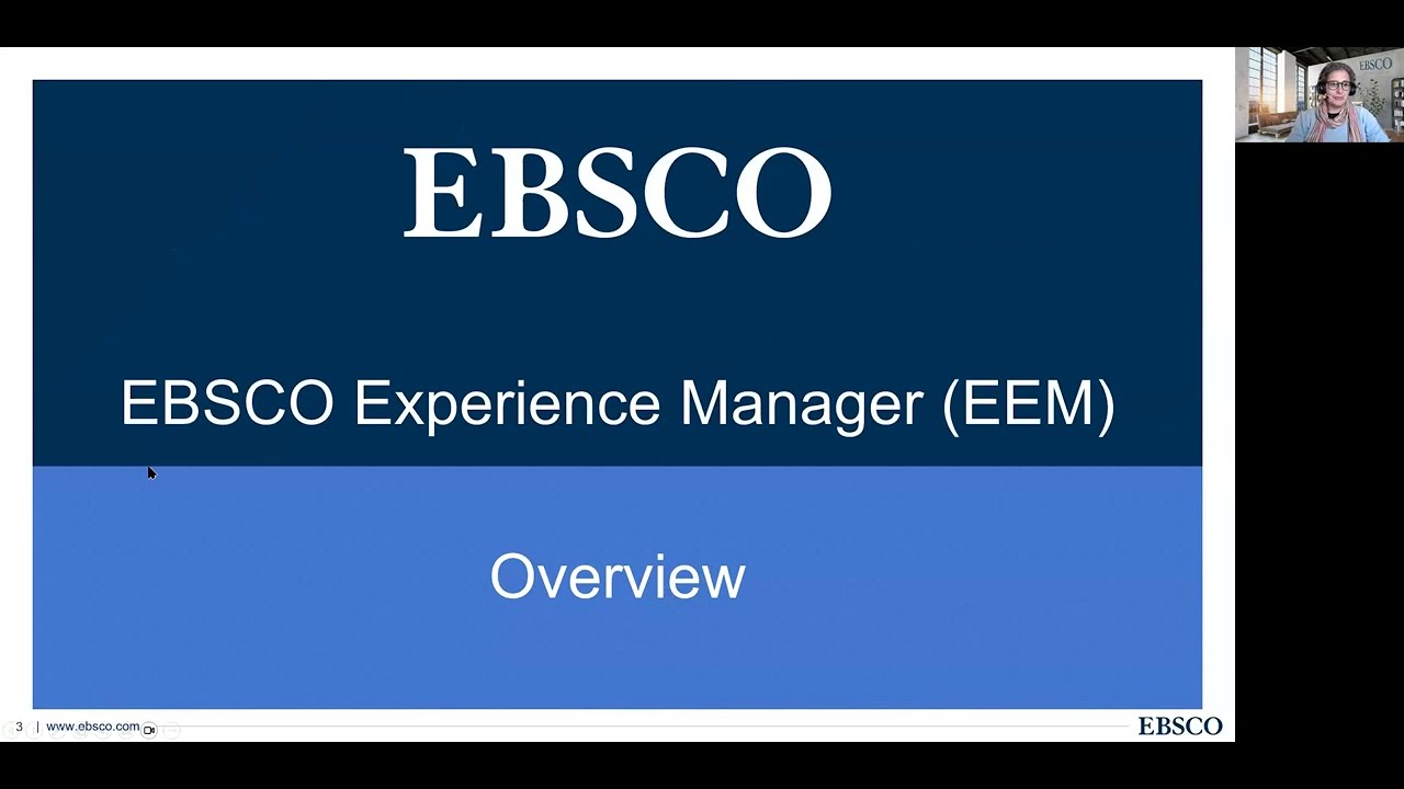 EBSCO Experience Manager: Visão Geral - YouTube