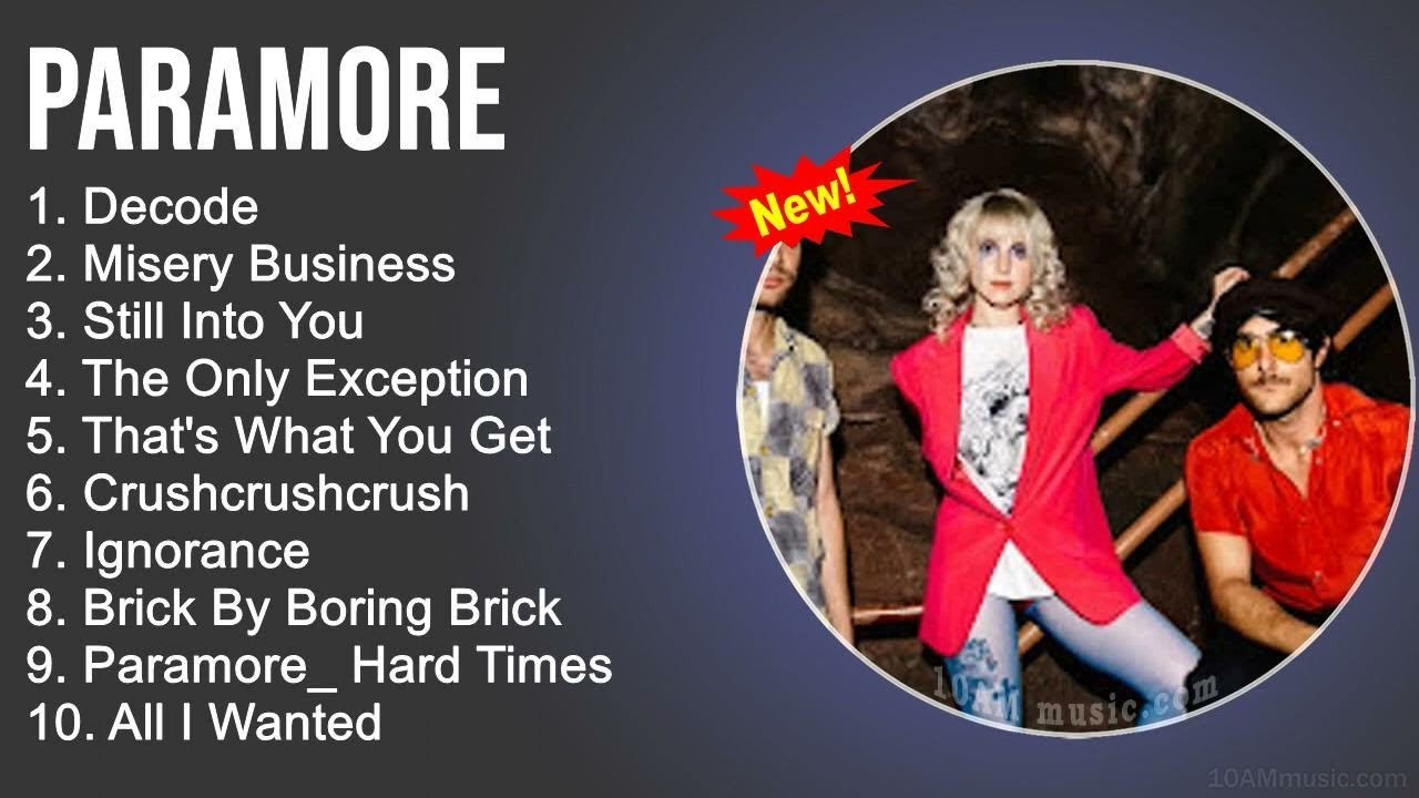 P̲a̲ra̲mo̲re̲ 2023 Mix - The Best of Paramore - Greatest Hits, Full ...