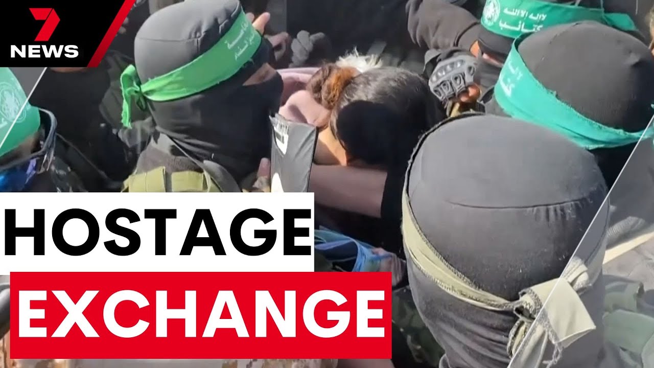 Latest round of hostages released from captivity in Gaza | 7NEWS - YouTube