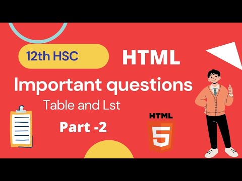 12th HSC Important questions on Table and List | @csacademy ...