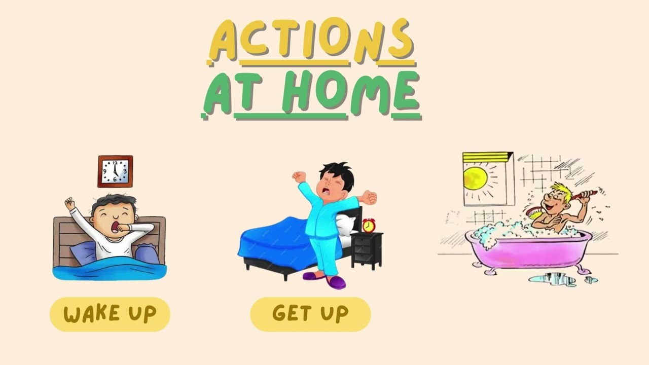 Action At Home Examples | with Images for Daily Conversation, Easy ...
