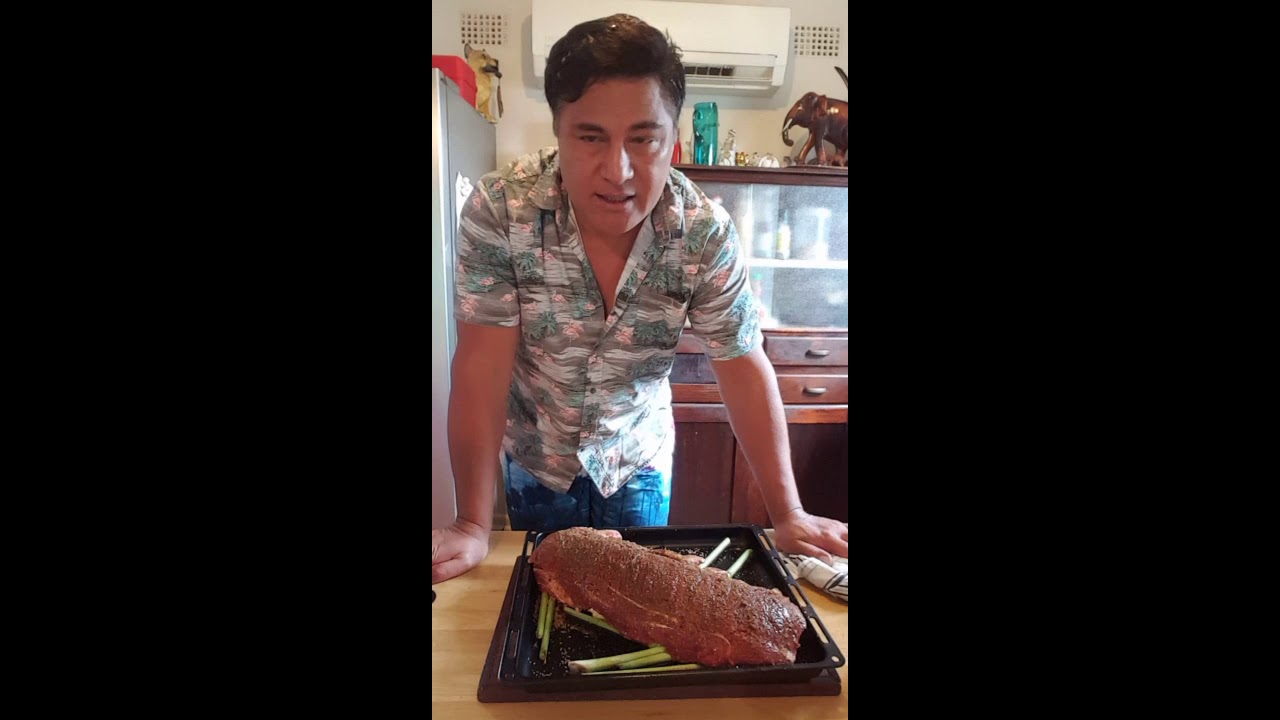 Beef Eye Fillet Racks with Seafood salad and potatoes. With home made ...
