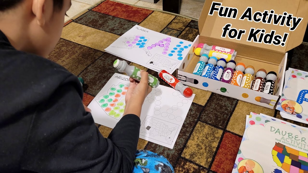 Cameron Frank Dauber Dawgs 13 Washable Dot Markers 121 Activity Sheets ...