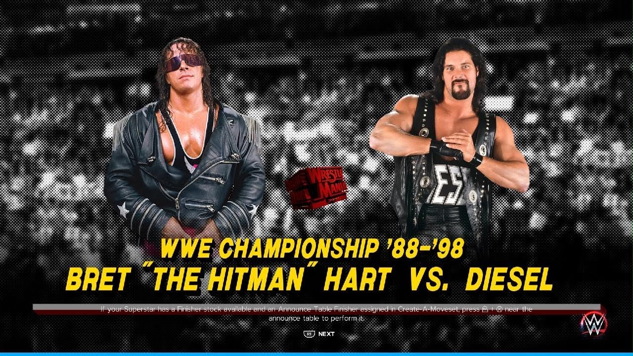 Bret Hart vs Diesel at Wrestlemania - YouTube