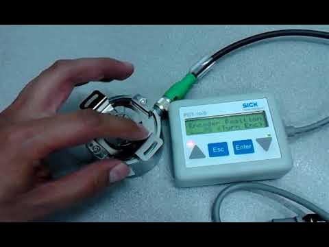 Sick Encoder program DFS60 with programming tool (PGT-10-S) - YouTube