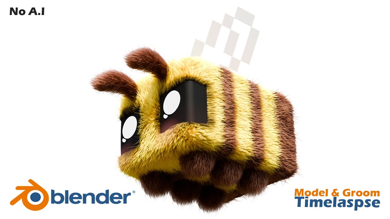 Modeling and grooming a Cute Minecraft Bee in Blender 3d: Stylized Workflow for Beginners ...