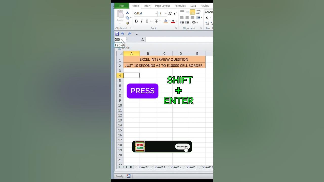 Select 10000 Cell In 10 Second Excel Tips And Tricks Excel Exceltricksandtips Youtube