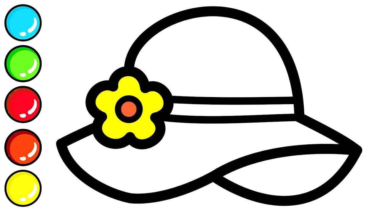 How to Draw a Woman's Beach Hat 👒 - YouTube