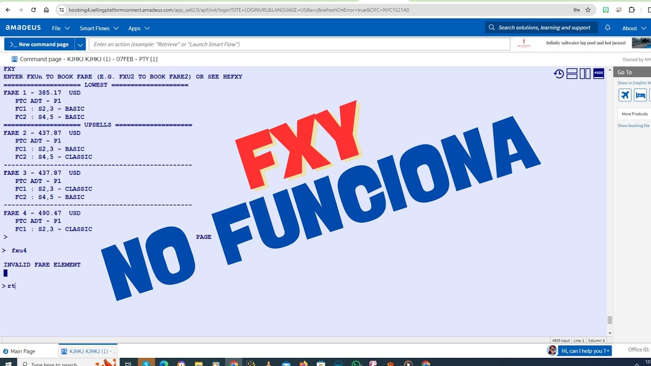 FXY EN AMADEUS NO FUNCIONA ACTUALIZALO - YouTube