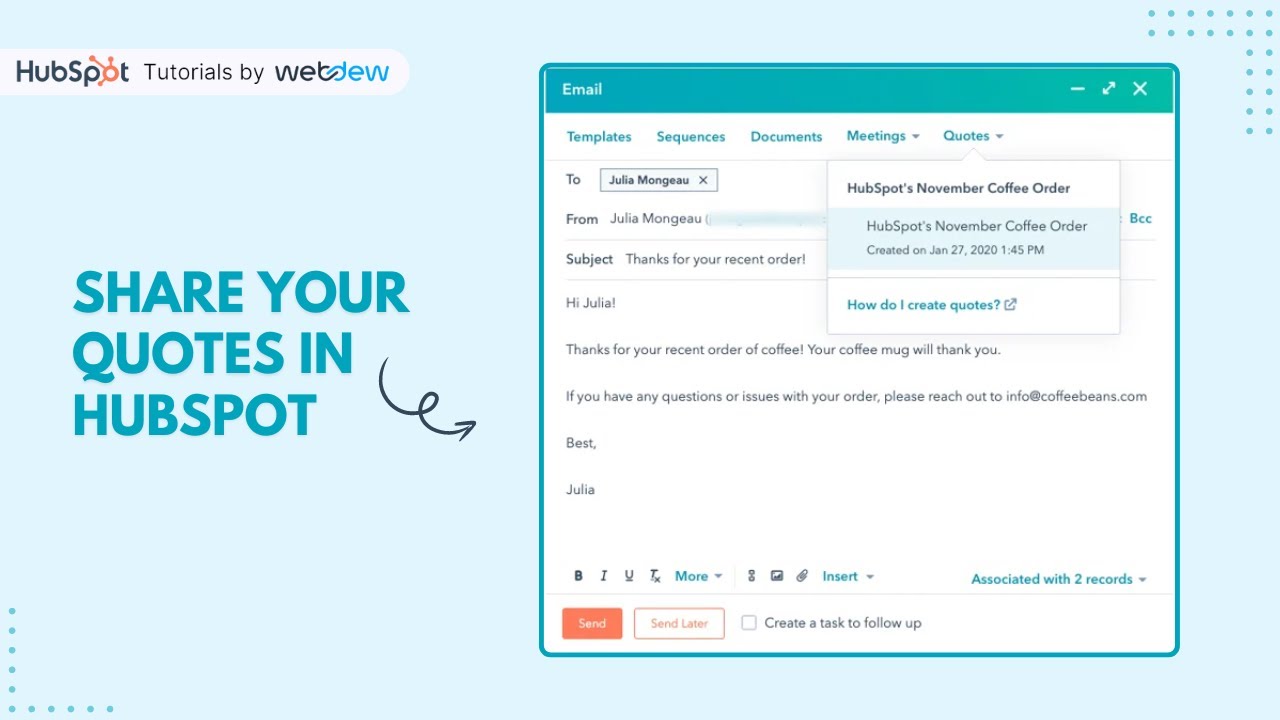 How to share your quotes in HubSpot - YouTube